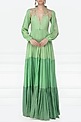Mint green embroidered tiered tunic available only at Pernia's Pop Up Shop.