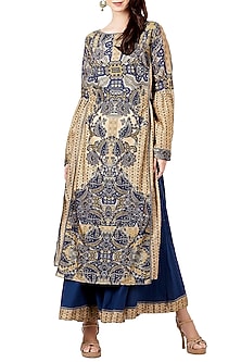 Green Floral Printed Sharara Set Design by Ritu Kumar at Pernia's Pop Up Shop